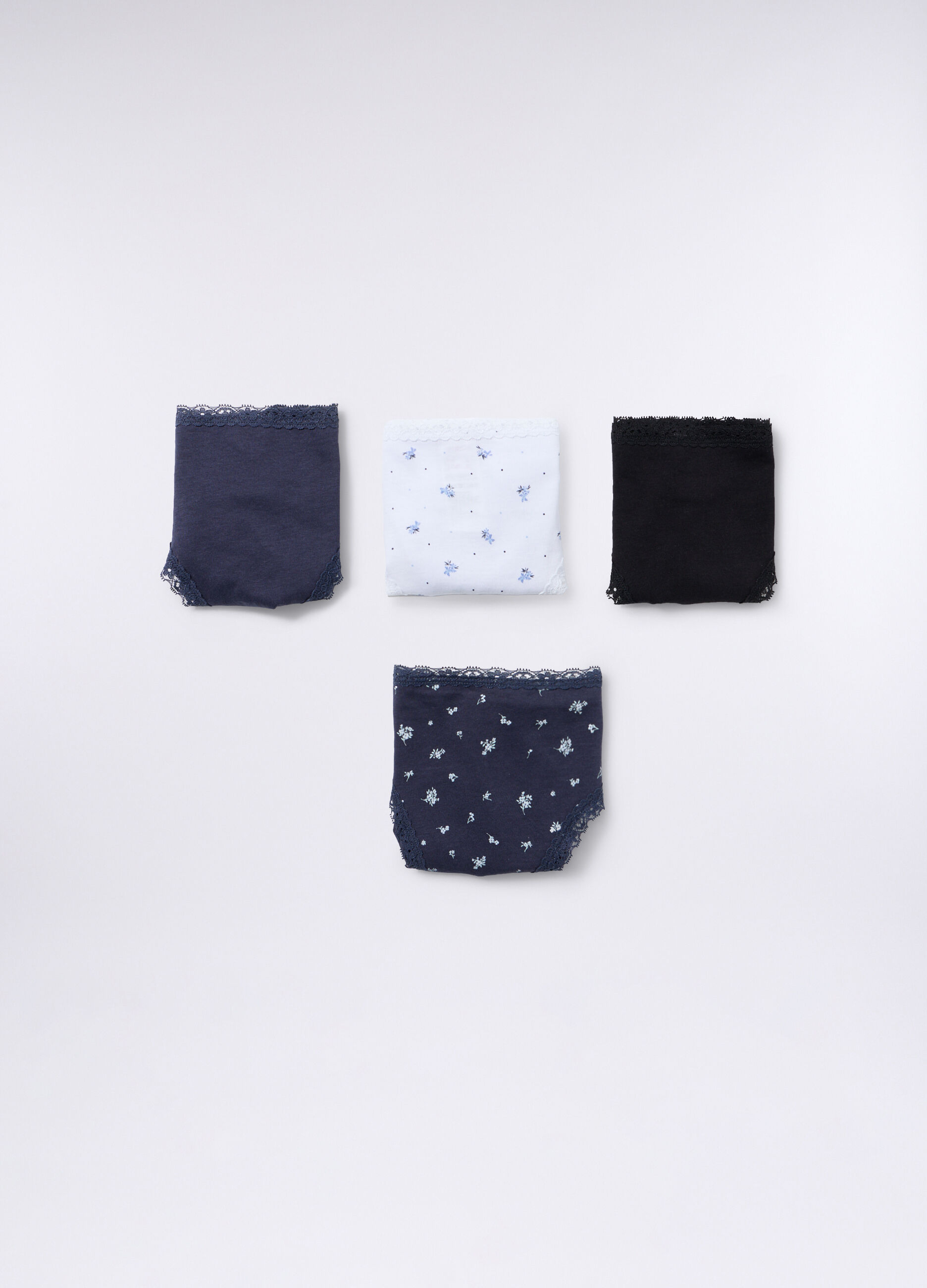 Pack 4 slip in jersey di puro cotone donna | UPIM